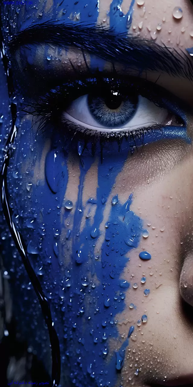عکس تصویر زمینه دخترانه آبی